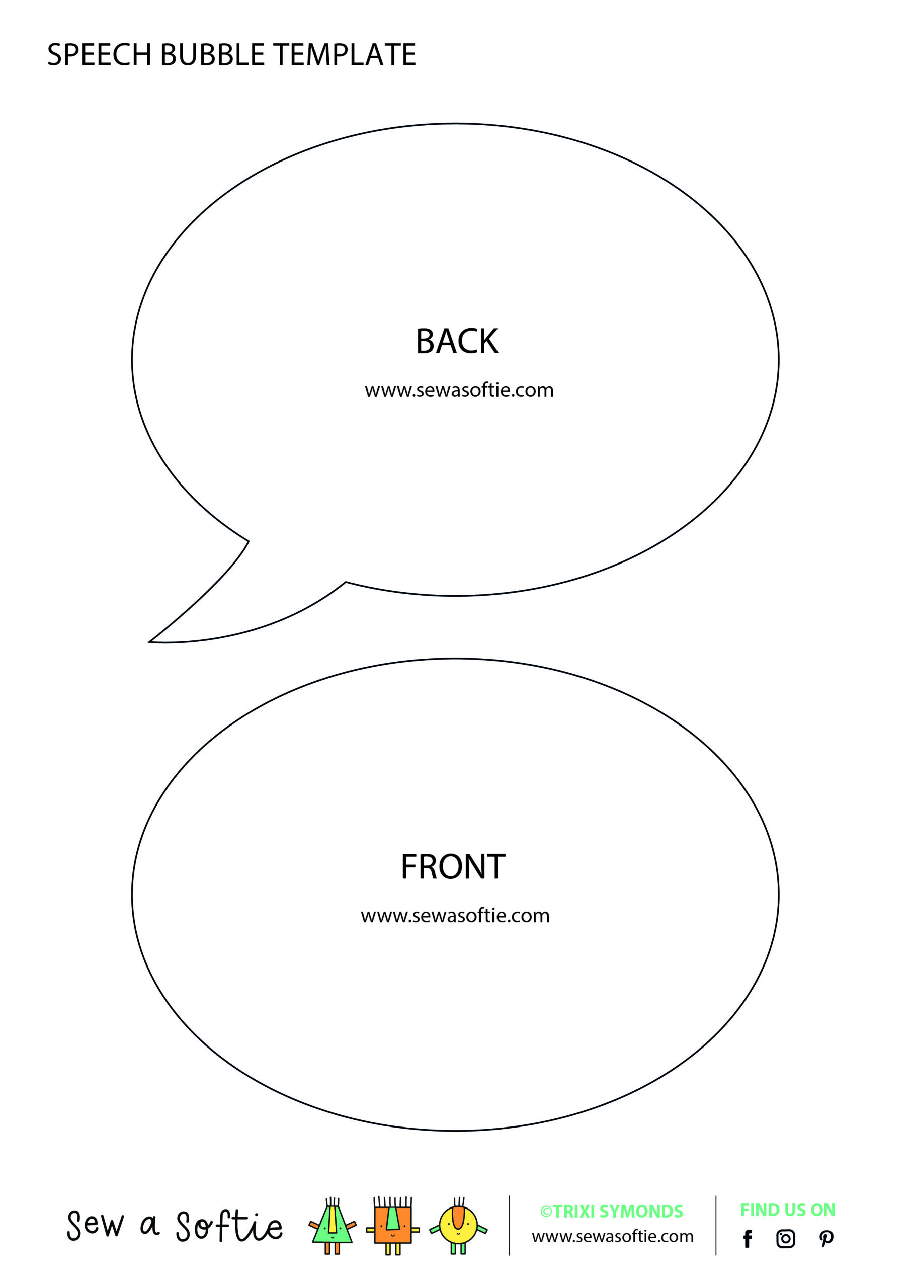 Easy DIY Speech Bubble Sewing Project for Kids - Sew a Softie